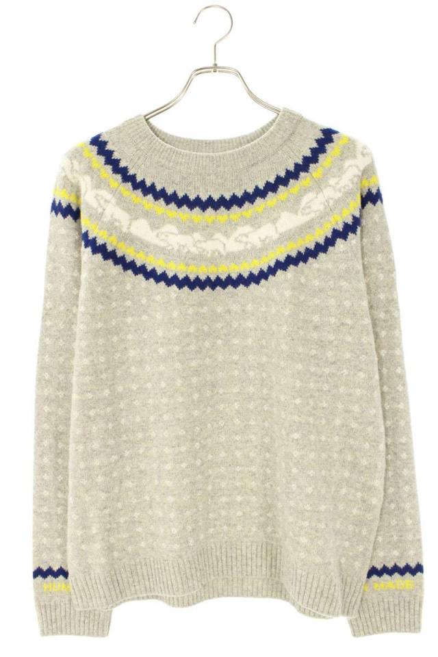 ヒューマンメイド サイズ:L ノルディック柄ニット 中古 BS99