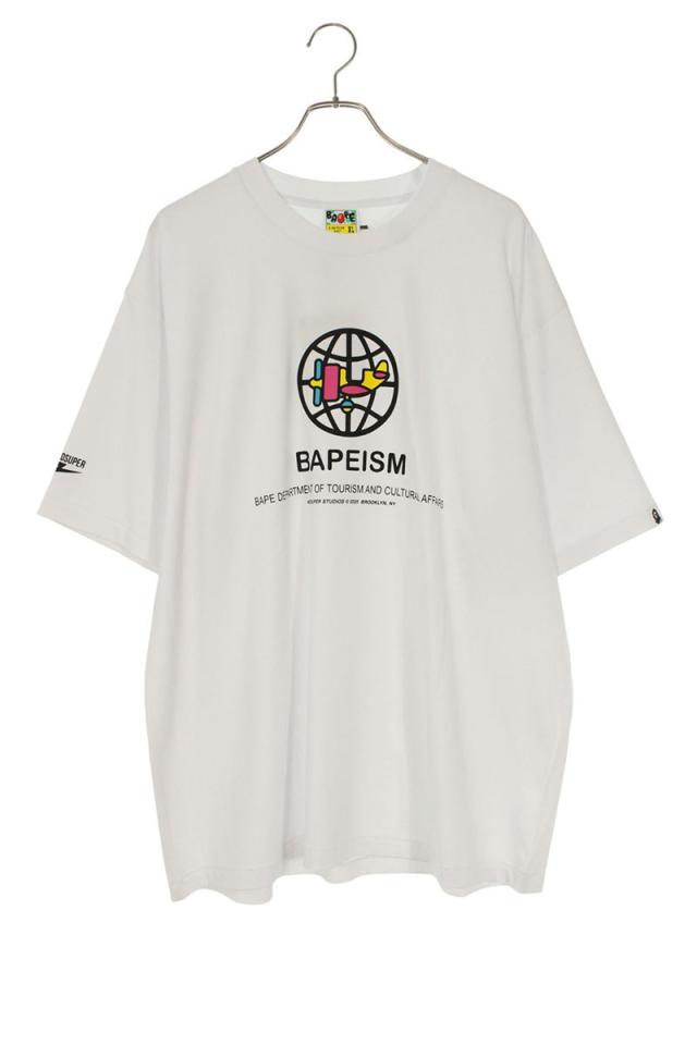 エイプ サイズ:XL  BAPEISM LOGO TEE ×KIDSUPERプリントTシャツ 中古 BS99