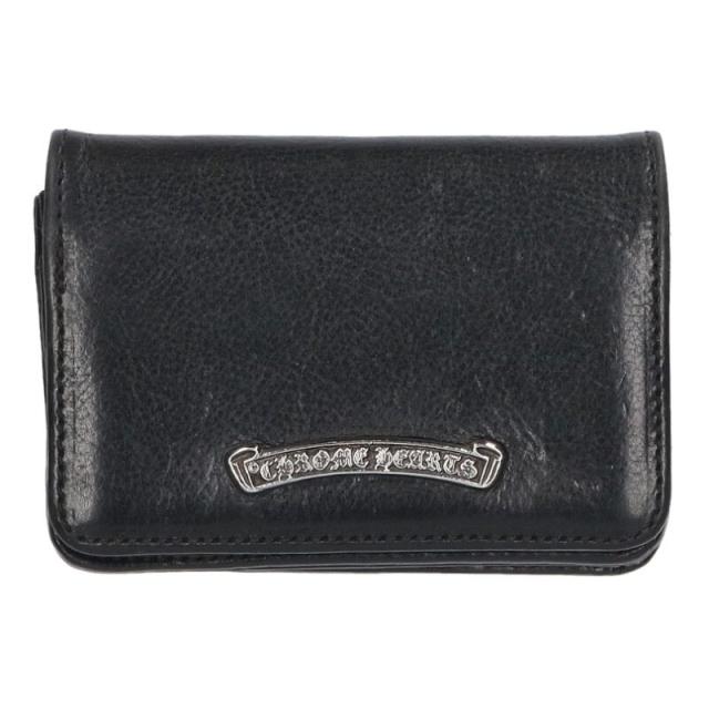 クロムハーツ   CRD CSE3PKTWDV1 アーチロゴプレート3ポケットレザーカードケース 中古 OS06