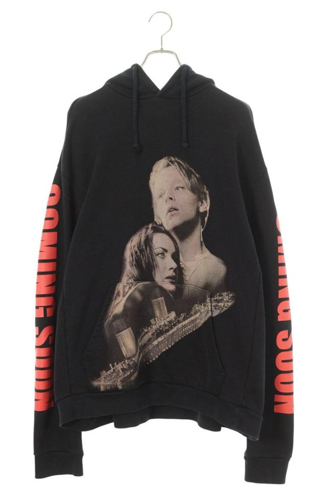 ヴェトモン サイズ:XS 16SS SS16TP16 オーバーサイズムービーフォトプルオーバーパーカー 中古 FK04