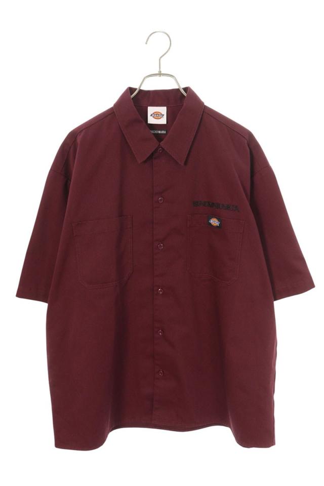 ワコマリア  ディッキーズ サイズ:XL  25SS  25SS-WMS-DC01 ロゴ刺繍ワーク半袖シャツ 中古 BS99