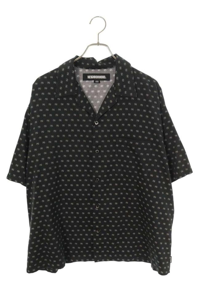 ネイバーフッド サイズ:L  25SS  251TSNH-SHM11 モノグラムハワイアン半袖シャツ 中古 BS99
