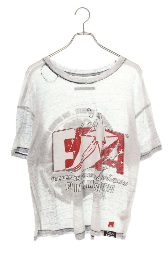 リヴィントンロイレビス サイズ:M 25SS FOUNDING NARRATIVE TEE ダメージ加工グラフィックプリントTシャツ 中古 BS55