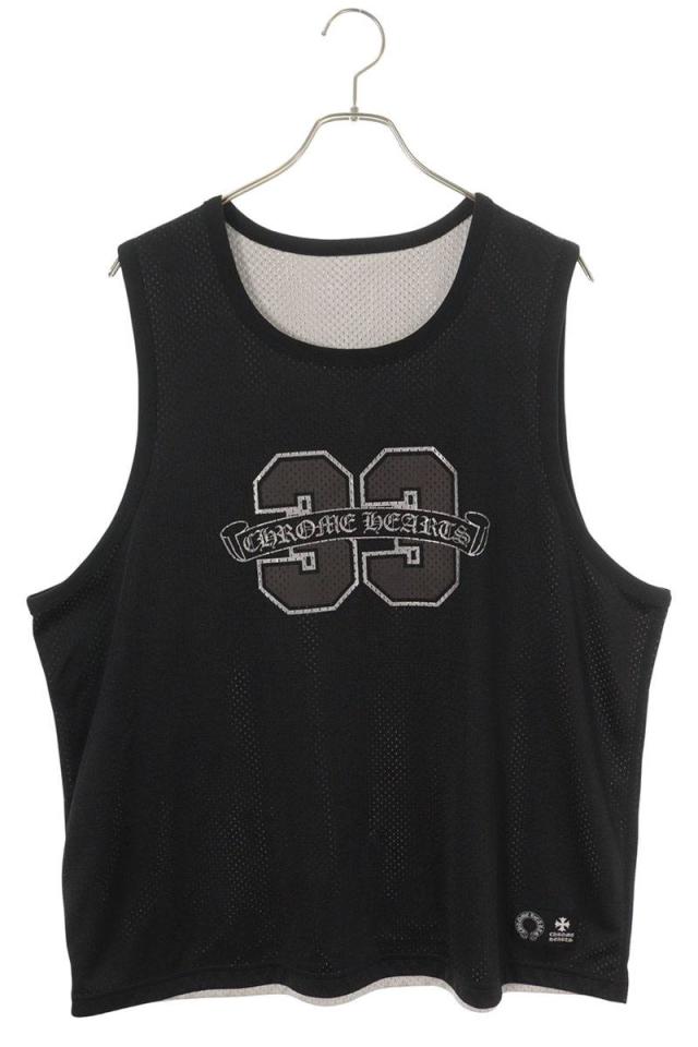 クロムハーツ サイズ:L  MESH WARM UP JERSEY リバーシブルCHロゴプリントメッシュタンクトップ 中古 OS06