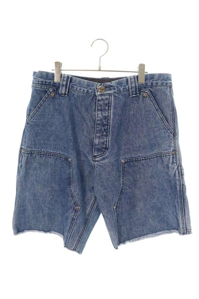 クロムハーツ サイズ:34インチ DENIM CARPENTER SHORTS デニムカーペンターハーフパンツ 中古 SS07