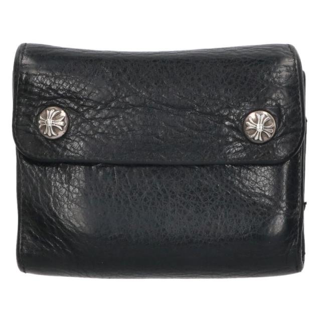 クロムハーツ   WAVE MINI クロスボールボタンレザーウォレット財布 中古 GZ11