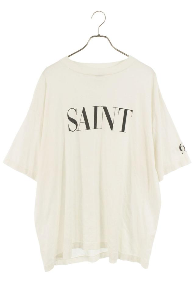 セントマイケル サイズ:XL  SM-YS1-0000-008 ヴィンテージ加工SAINTプリントTシャツ 中古 SB01