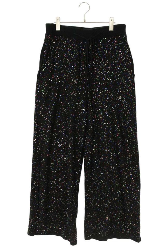シンヤコヅカ サイズ:S  25SS  2501SK135 ARTIST'S MATERIAL IN TROUSERS スパンコール装飾ニットトラウザーロングパンツ 中古 BS99