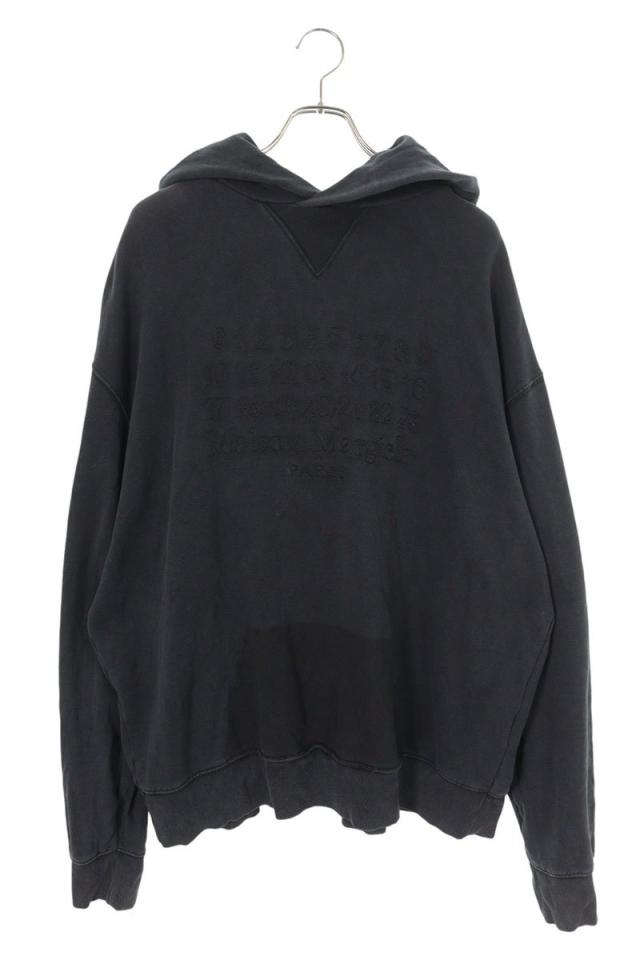 メゾンマルジェラ サイズ:XS S50GU0216 カレンダーロゴ刺繍プルオーバーパーカー 中古 SJ02