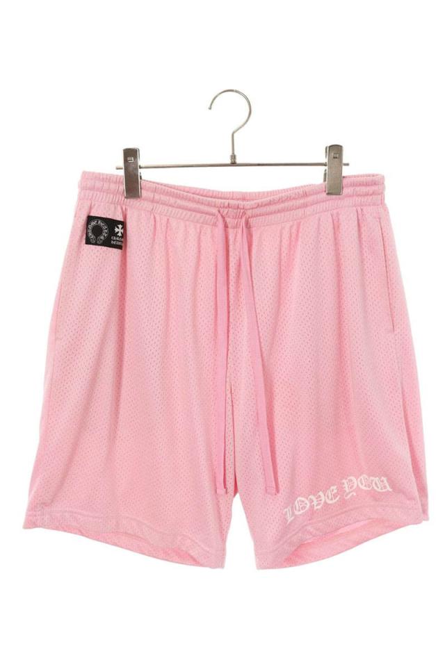 クロムハーツ サイズ:L  MESH VARSITY SHORTS メッシュプリントハーフパンツ 中古 OK15