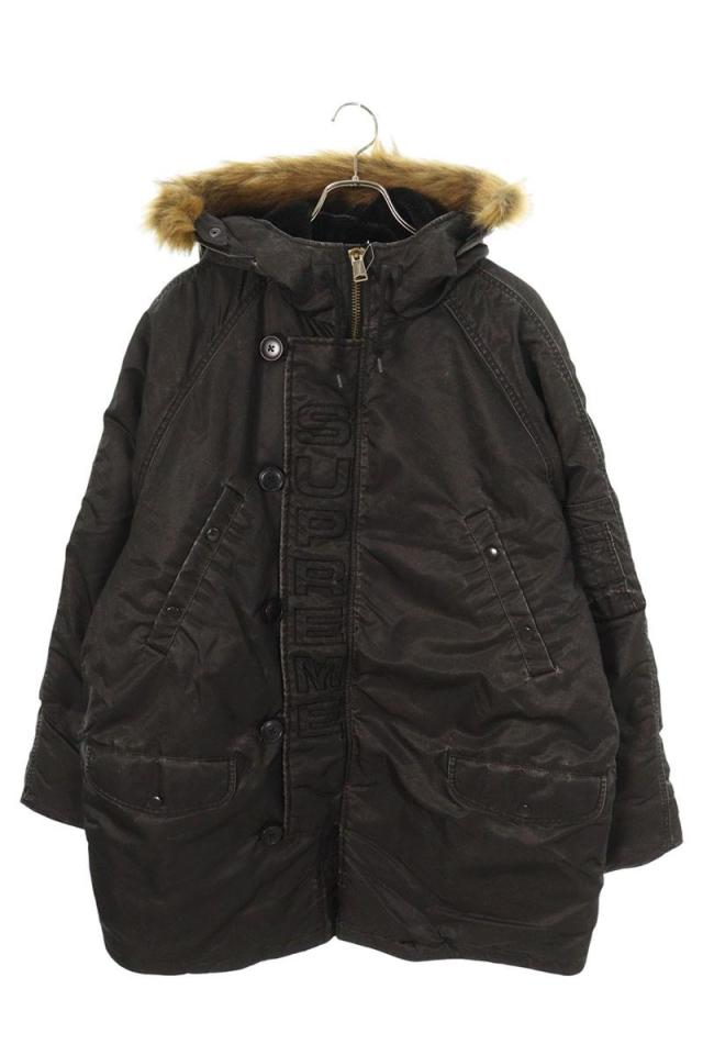 シュプリーム サイズ:L  24AW  Washed Satin N-3B Parka ウォッシュドサテンパーカーコート 中古 OM10