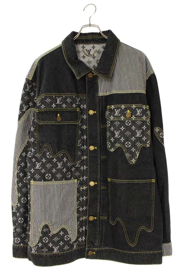 ルイヴィトン サイズ:56  22SS  RM221M UZD HMA20E モノグラムクレイジーデニムワークウエアデニムジャケット 中古 SS13