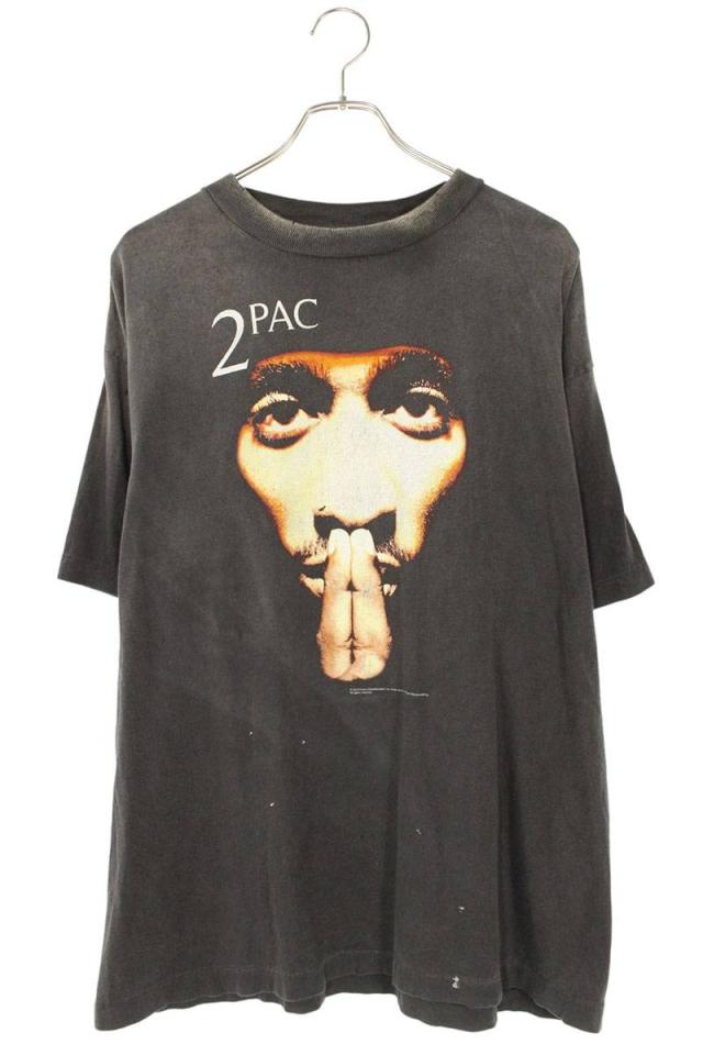 セントマイケル サイズ:M  25SS  SM-HR8-0000-C14 ヴィンテージ加工2PACプリントTシャツ 中古 OM10