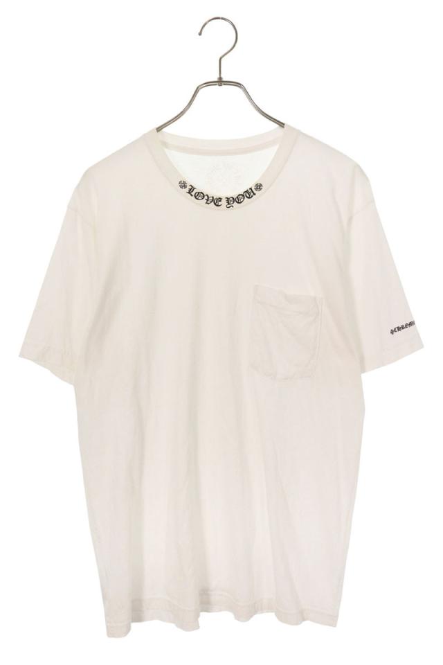 クロムハーツ サイズ:L  CH T-SHRT 1 ネックLOVE YOUロゴプリントTシャツ 中古 OS06