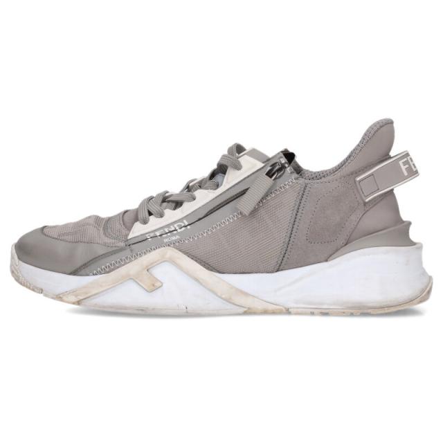 フェンディ サイズ:8  FLOW ジップデザインローカットスニーカー 中古 BS99