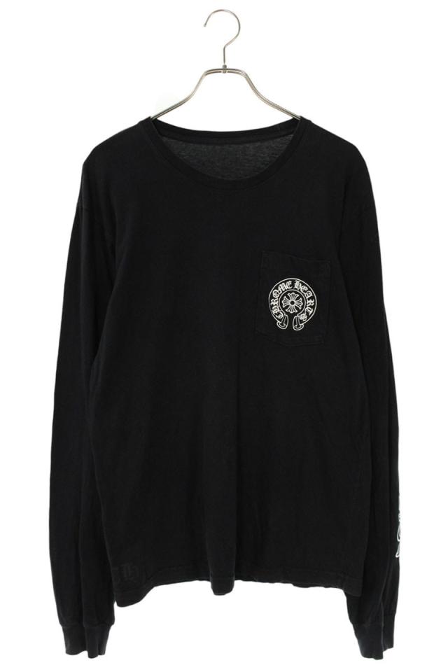 クロムハーツ サイズ:L  CH L S LTD ラスベガス限定バックホースシュープリント長袖カットソー 中古 OS06