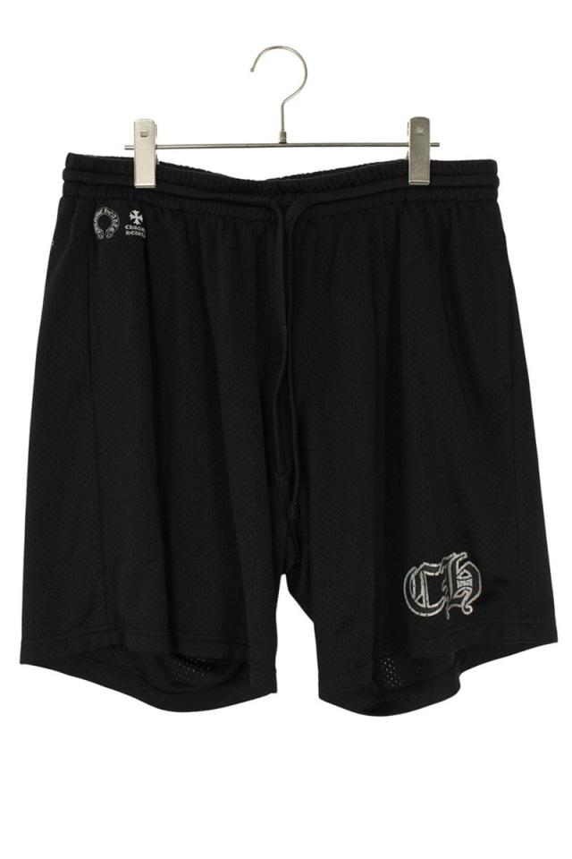 クロムハーツ サイズ:XL  MESH VARSITY SHORTS CHプリントメッシュハーフパンツ 中古 SJ02