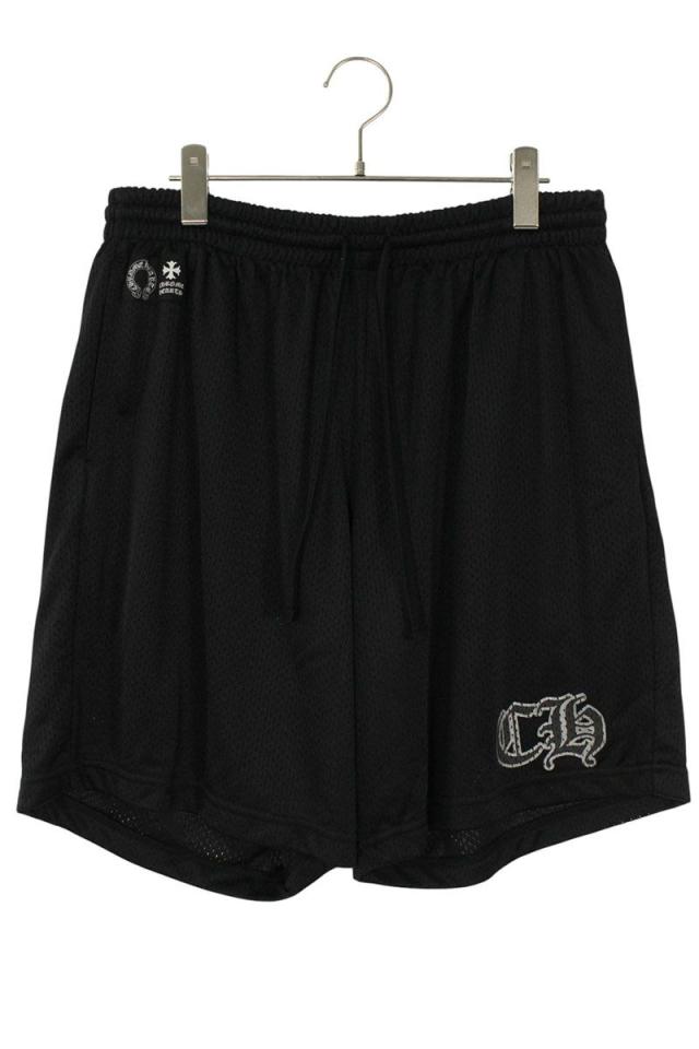 クロムハーツ サイズ:XL  MESH VARSITY SHORTS CHプリントメッシュハーフパンツ 中古 SJ02