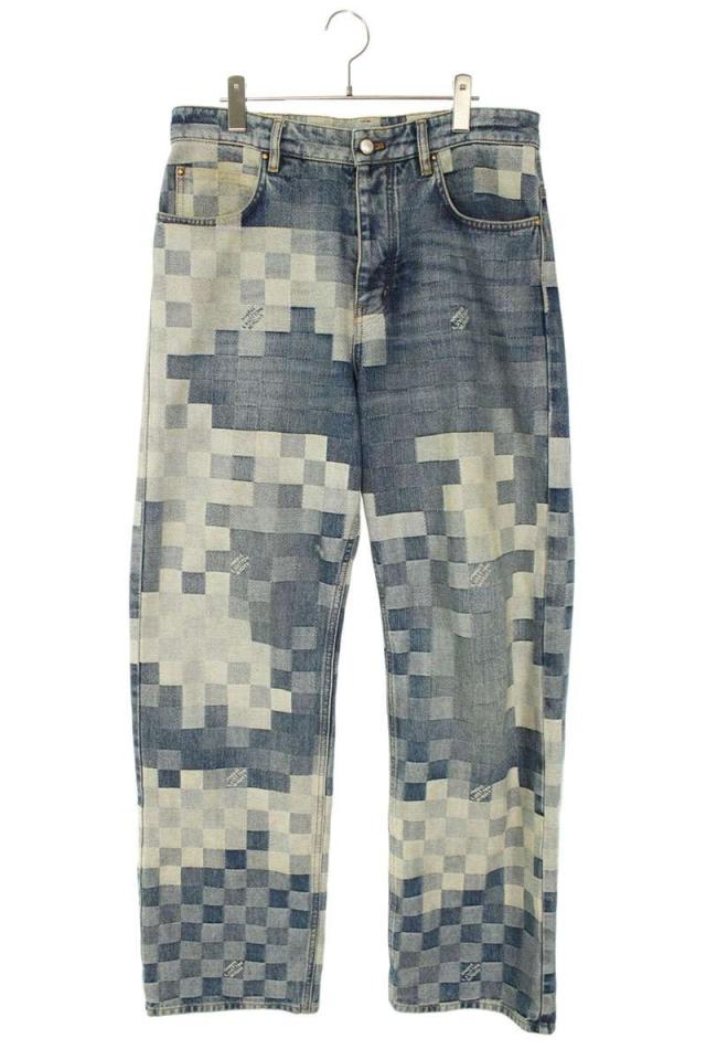 ルイヴィトン サイズ:30  24SS  RM241 GCO HQD87W ダミエデニムスケートデニムパンツ 中古 SB01