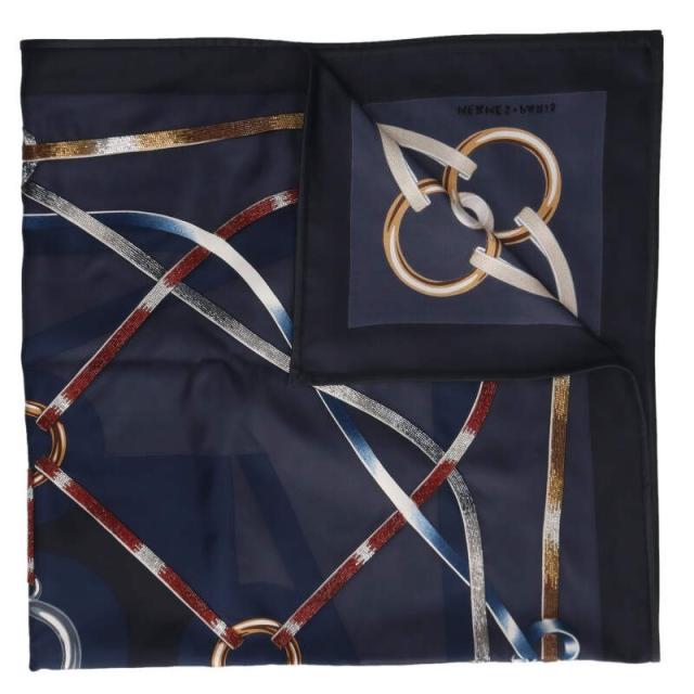 エルメス サイズ:90  カレ90 ビジュー装飾シルクスカーフ 中古 BS99