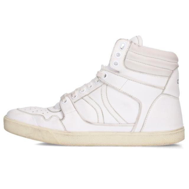 セリーヌ サイズ:39 トリオンフレザーハイカットスニーカー 中古 BS99