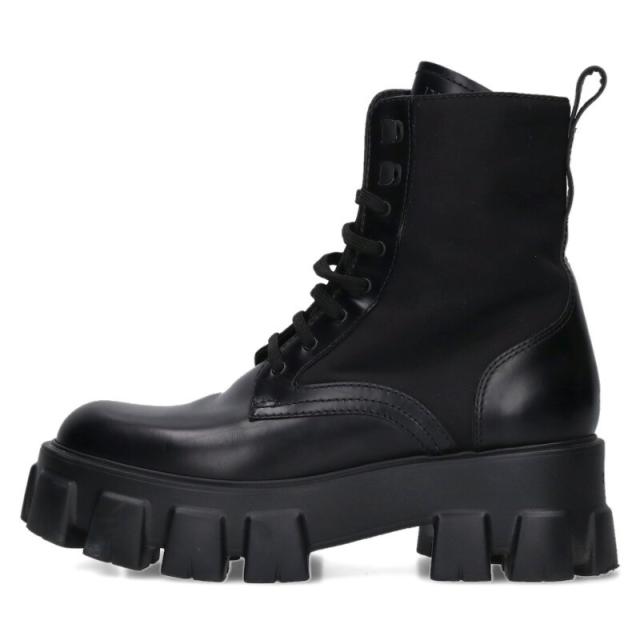 プラダ サイズ:37.5  255 モノリス RE-NYLONレースアップブーツ 中古 BS99