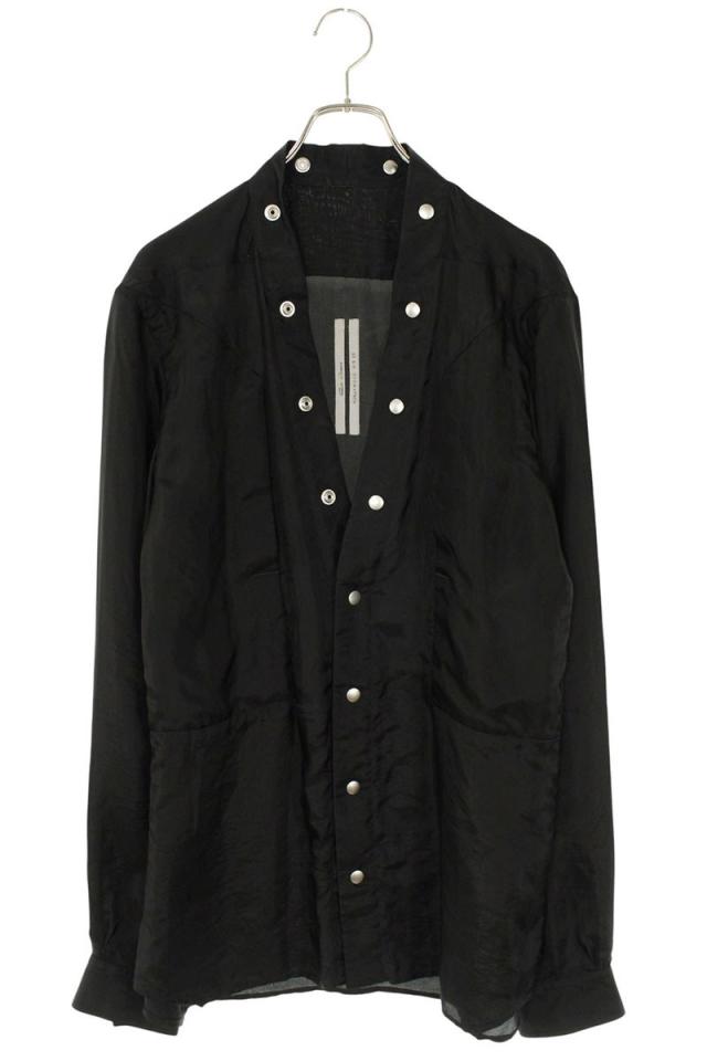 リックオウエンス サイズ:48  RU01E5287-J ラリー長袖シャツブルゾン 中古 SS13