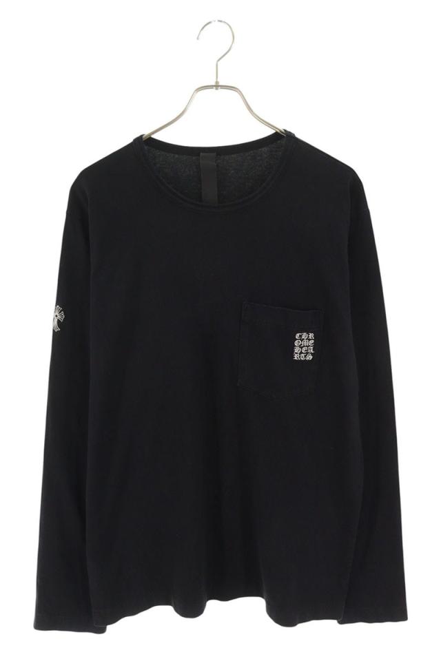 クロムハーツ サイズ:L  Y NOT 胸ロゴ刺繍長袖カットソー 中古 SJ02