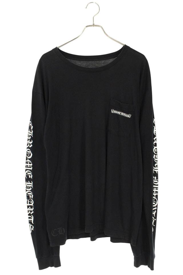 クロムハーツ サイズ:XL  CH L S 1 バックスクロールラベルプリント長袖カットソー長袖カットソー 中古 SS13