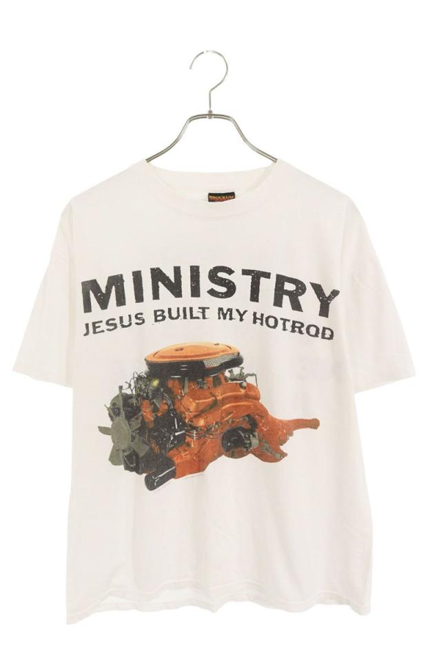 ヴィンテージ サイズ:L  MINISTRY JESUS BUILT MY HOTROD フロントプリントTシャツ 中古 BS99