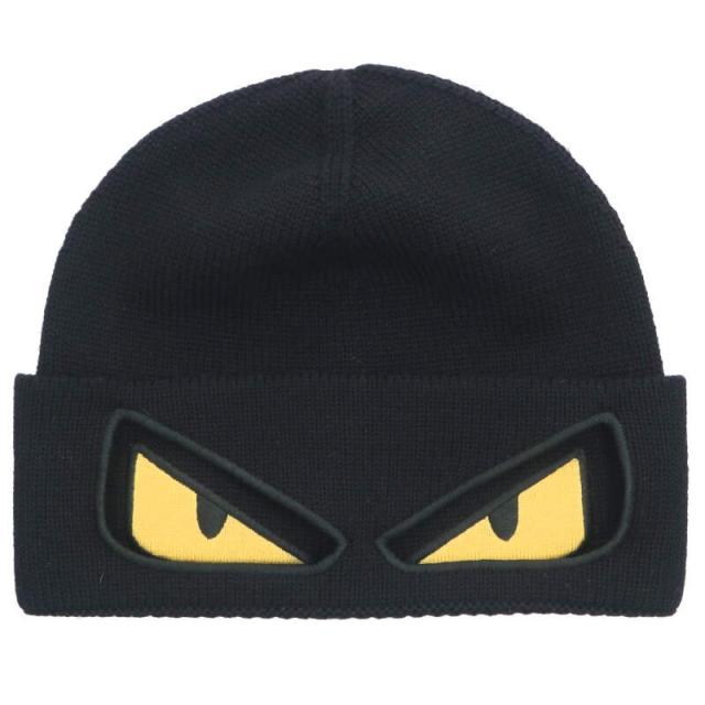 フェンディ サイズ:ONE SIZE  FXQ056 A66N TU バグズアイウールビーニー帽子 中古 BS99