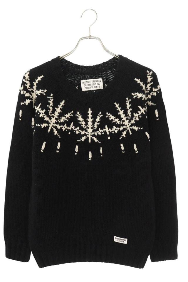 ワコマリア サイズ:S クルーネックウールニット 中古 BS99