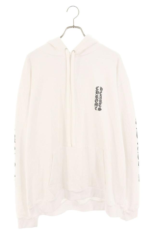 クロムハーツ サイズ:XL  SWTSHRT PLV 袖ロゴプリントプルオーバーパーカー 中古 OK15