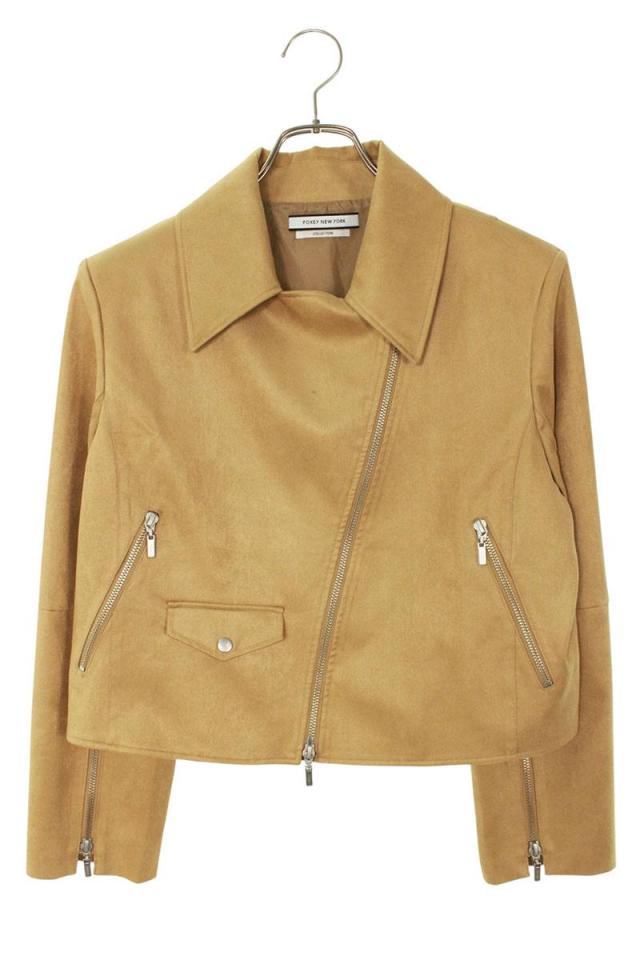 フォクシーニューヨーク サイズ:40  40639 フェイクスエードダブルライダースブルゾン 中古 BS99