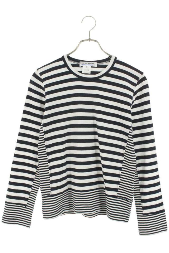 コムデギャルソンコムデギャルソン サイズ:S  S15T001 再構築ボーダー長袖カットソー 中古 BS99