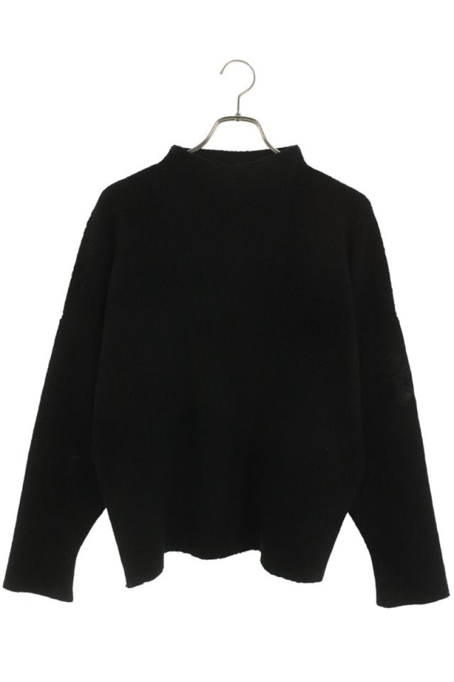 クロムハーツ サイズ:XSM/SML  TAKE THE CANNOLI ハラコクロスパッチハイネックニット 中古 SJ02