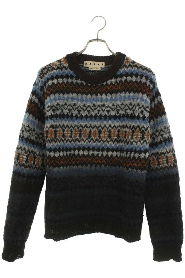 マルニ サイズ:48  18AW  GCMG0024Q0 グラデ-ションボーダーニット 中古 BS99