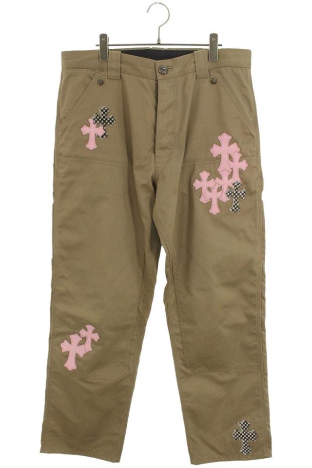 クロムハーツ サイズ:34インチ  CARPENTER CNVS CEME CRS クロスパッチ付きカーペンターロングパンツ 中古 SS07