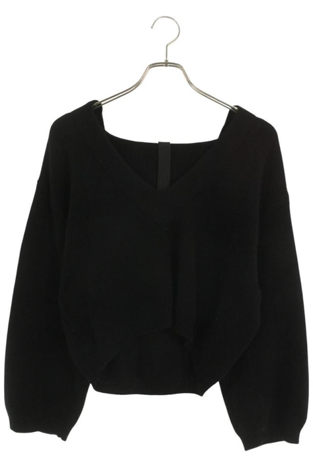 クロムハーツ サイズ:S クロスパッチ付きカシミアニットパーカー 中古 SJ02