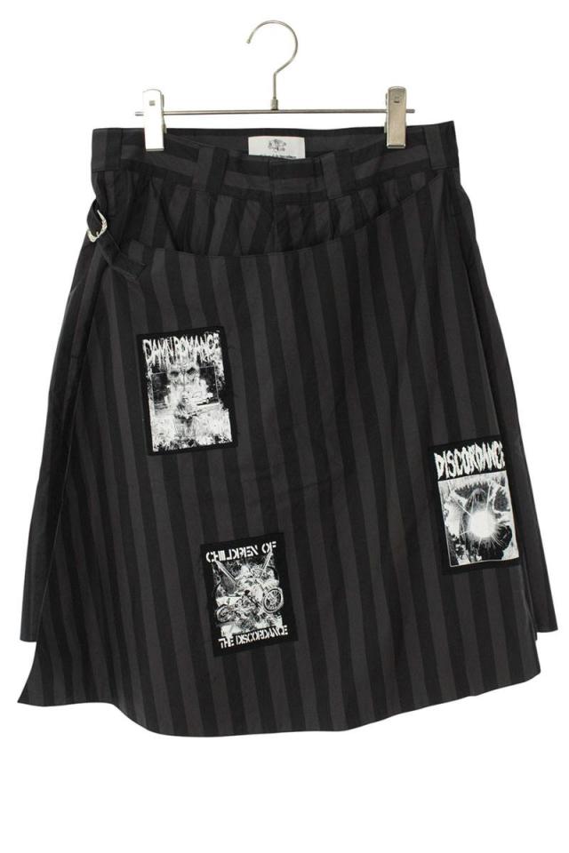チルドレンオブザディスコーダンス サイズ:1  COTDPT-037 スカートドッキングストライプショートパンツ 中古 BS99