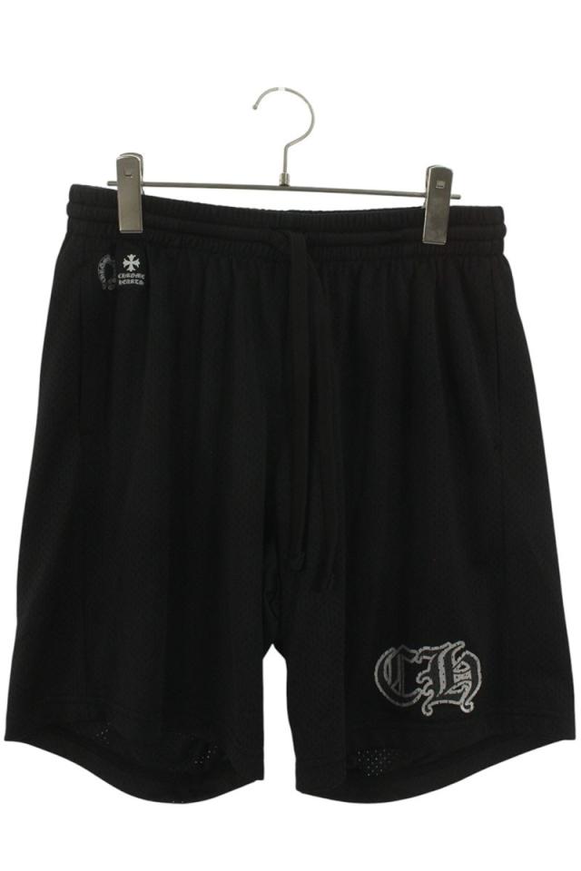 クロムハーツ サイズ:M  MESH VARSITY SHORTS CHプリントメッシュハーフパンツハーフパンツ 中古 OS06
