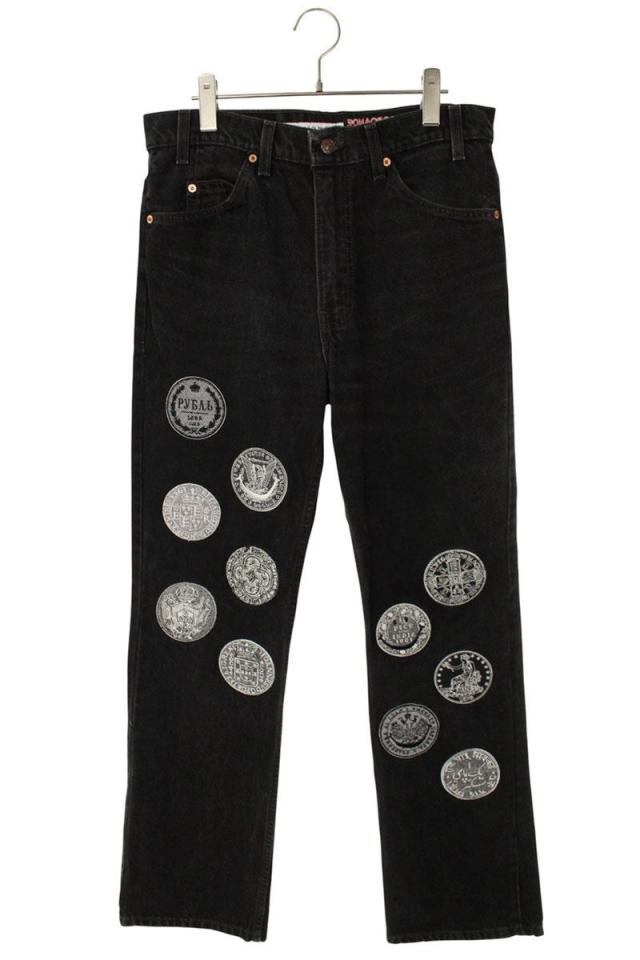チルドレンオブザディスコーダンス サイズ:1  COTDPT-339A パッチ刺繍デニムパンツ 中古 BS99