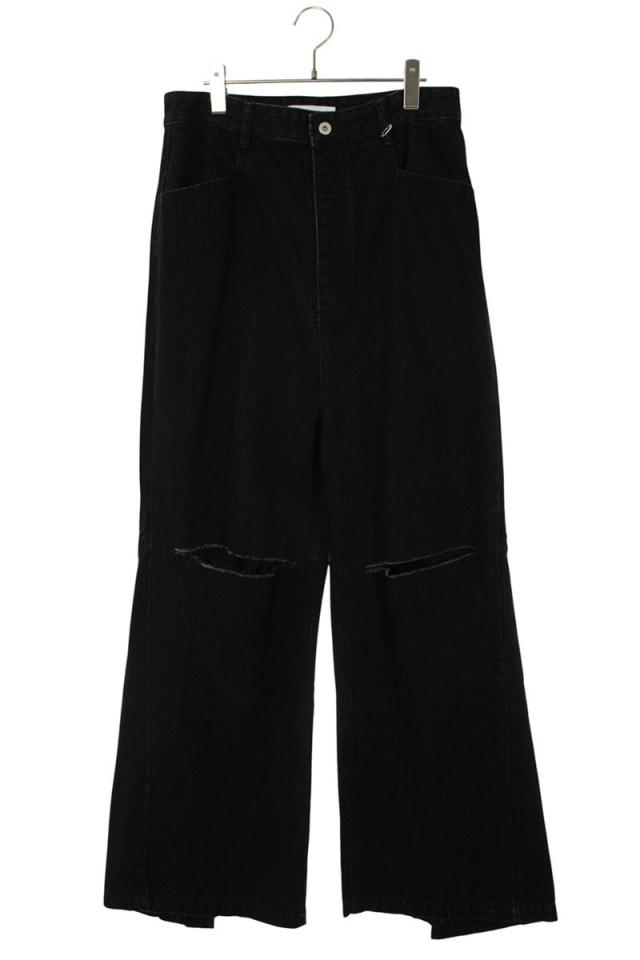 トリプルエフポスタルサービス サイズ:32  Wide Damaged Denim FFFPSSS2528 ワイドダメージデニムパンツ 中古 BS99