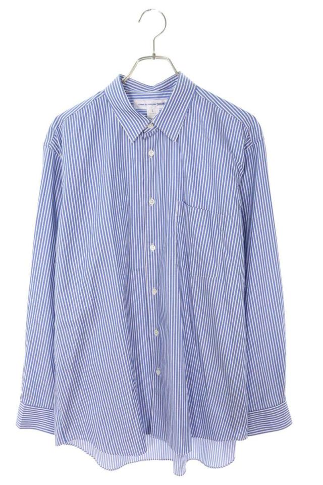 コムデギャルソンシャツ サイズ:L  FZ-B205 ストライプ長袖シャツ 中古 FK04