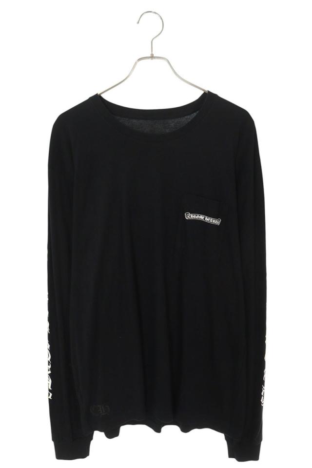 クロムハーツ サイズ:S CH L S 1 ネックロゴプリント長袖カットソー