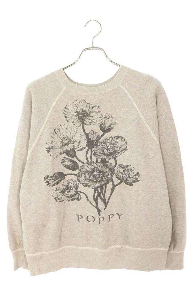 セントマイケル サイズ:L  SM-YS1-0000-032 POPPYヴィンテージ加工クルーネックスウェット 中古 SB01