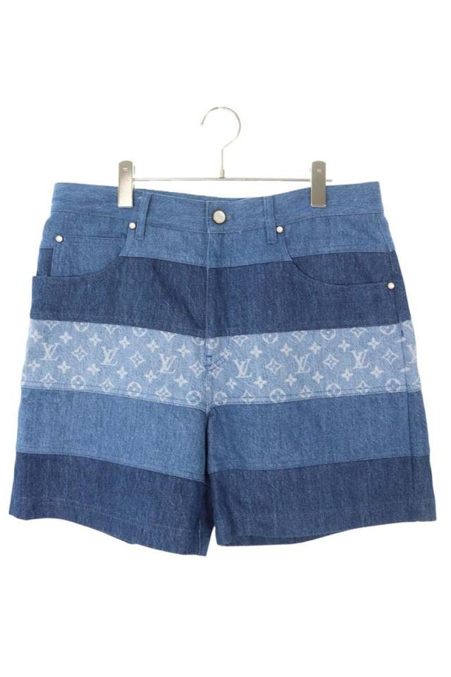ルイヴィトン サイズ:33インチ  RM242MM JEE HRD27W モノグラムデニムハーフパンツ 中古 SB01