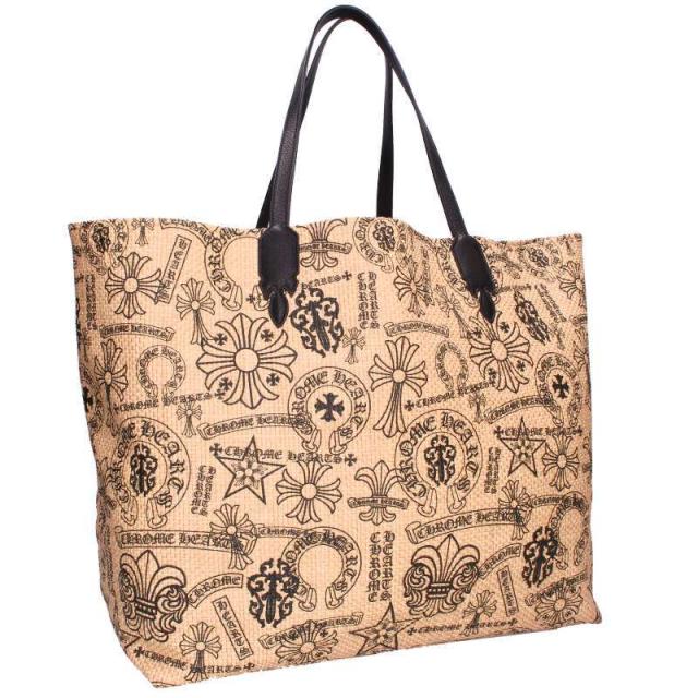 クロムハーツ   LARGE BEACHES BAG 総柄プリントビーチハンドバッグ 中古 SJ02