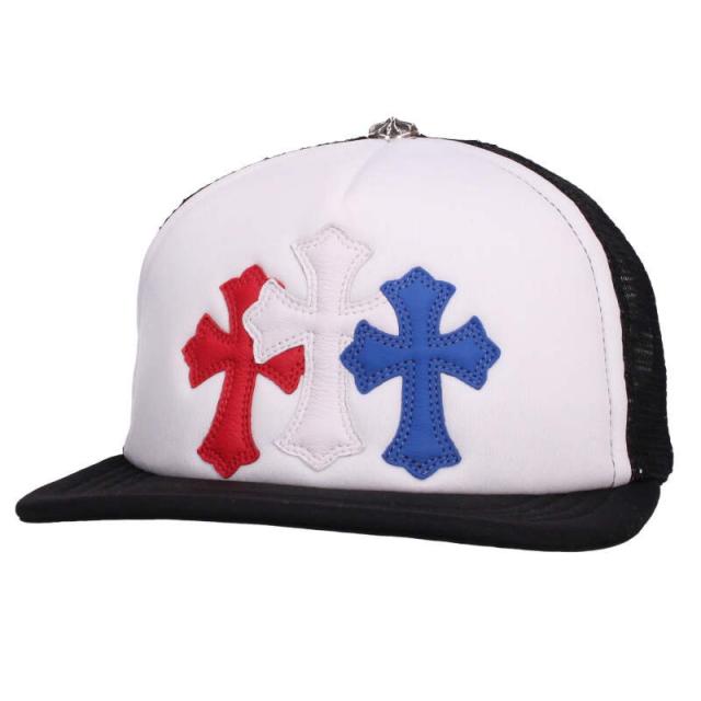 クロムハーツ   TRUCKER CAP トリプルクロス刺繍付きメッシュ帽子 中古 SJ02