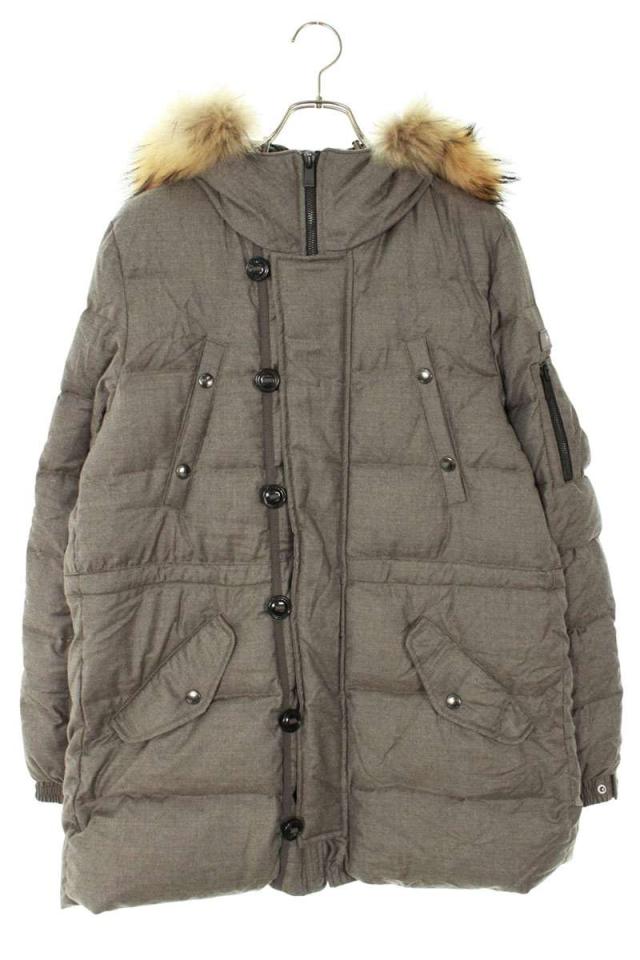 タトラス サイズ:2  MTA19A4584 FONDO フーデッドジップアップファーダウンジャケット 中古 BS99